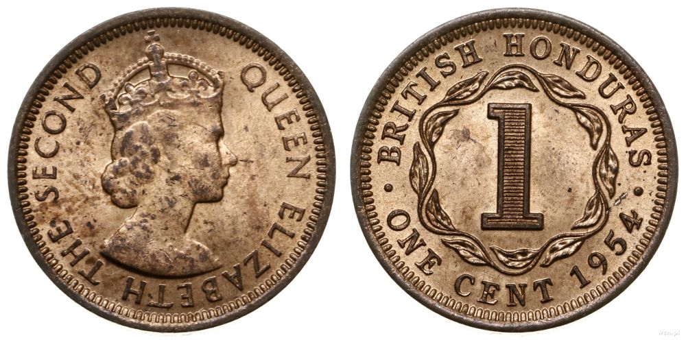 1 Cent 1954 Honduras Brytyjski Warszawskie Centrum Numizmatyczne 1-cent-1954-honduras-brytyjski-warszawskie-centrum-numizmatyczne
